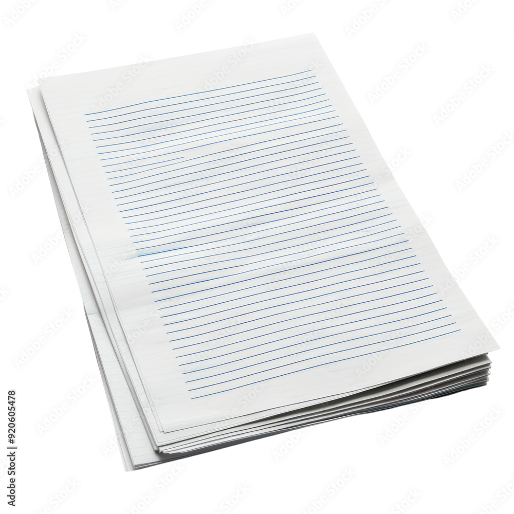 Press release document isolated white background, without shadow ...