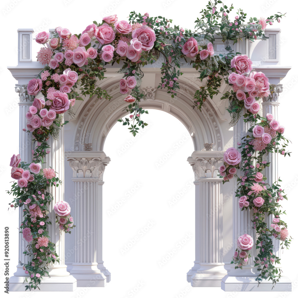 Wedding arch isolated white background, without shadow, single object ...