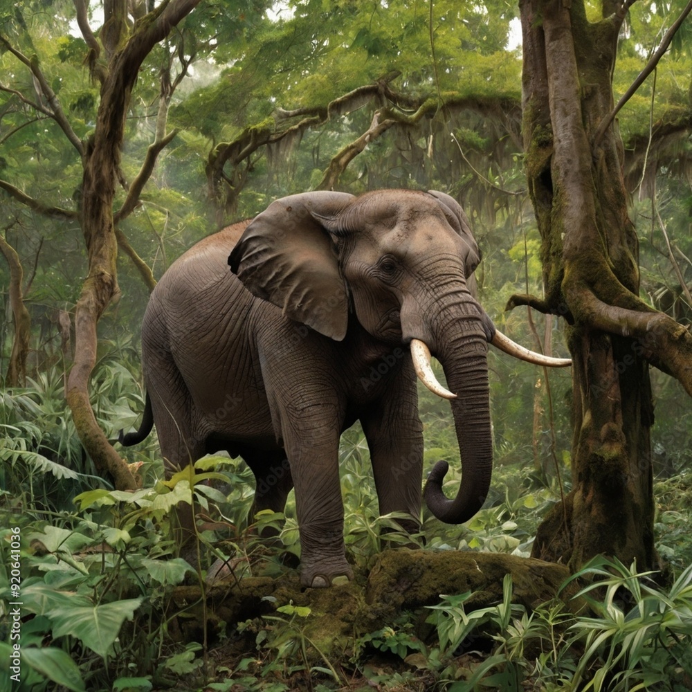 Wild aggressive asian elephant or Elephas maximus indicus roadblock ...