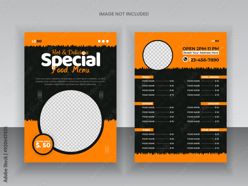 Healthy Restaurant discount food menu design and A4 menu card design ...