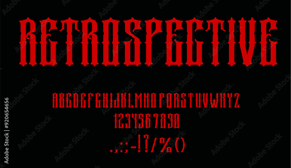 Old gothic tattoo font, english alphabet type and medieval serif ...