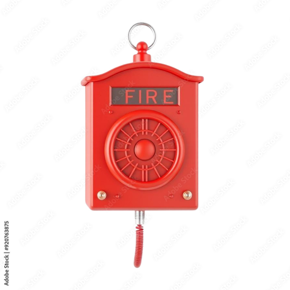 Fire alarm on Isolated transparent background png. generated with AI ...