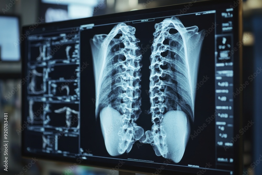 lung disease affecting the lower back. rebuilding the CT scan. On the ...