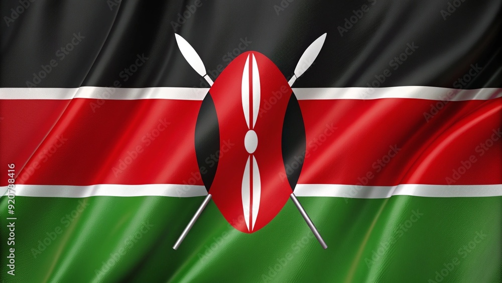 Flag of Kenya flagpole flag national state country decoration ...