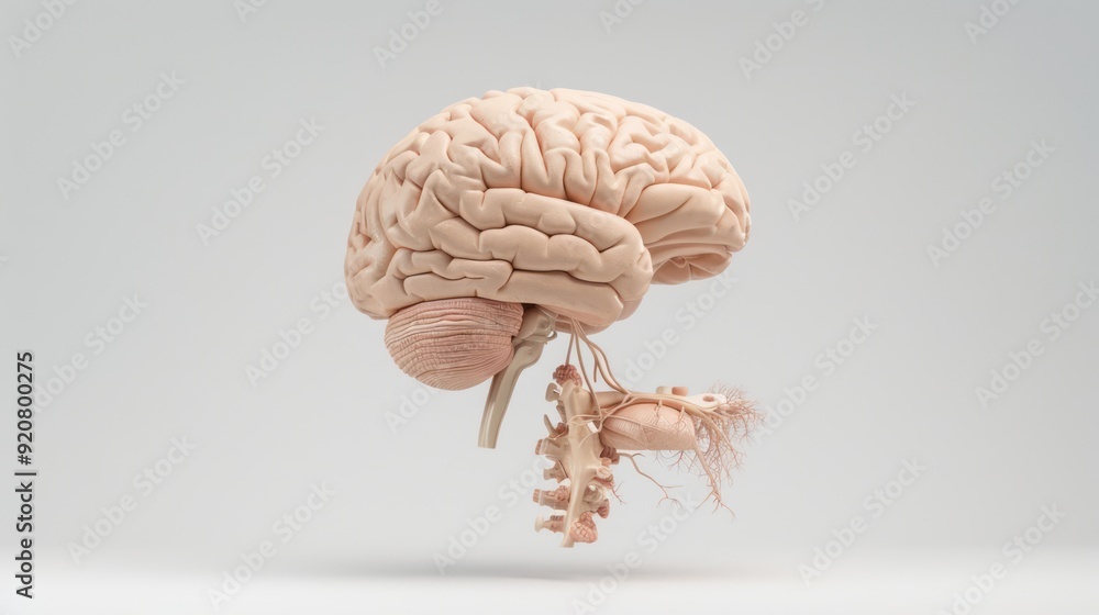 Intricate 3D Rendering of Human Brain Hypothalamus and Pituitary Gland ...