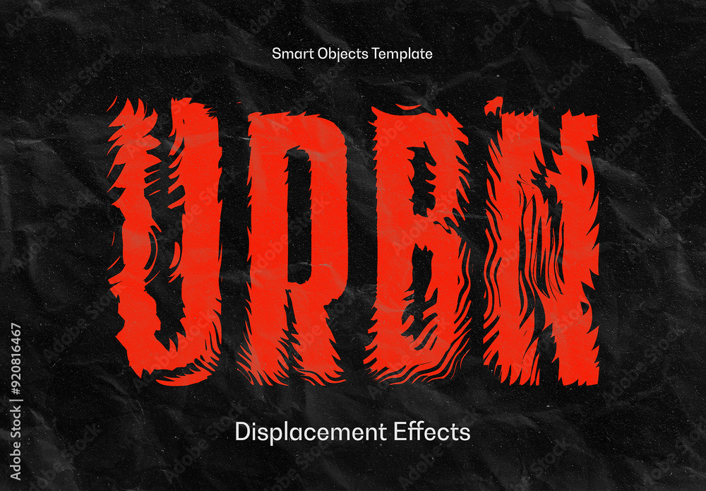 Distorted Effect Mockup Stock Template | Adobe Stock