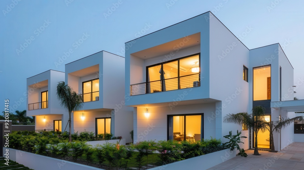 Cco friendly modern Urban, Brightly lit residential infrastructure with ...