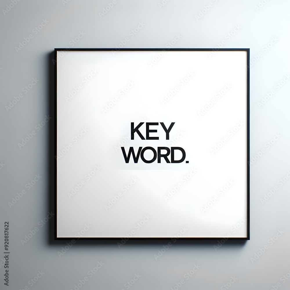 Banner a minimal design with the letters tile word "KEY WORD" as the ...