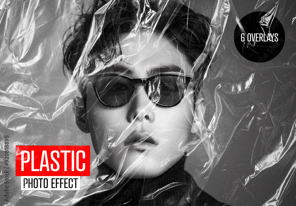 Plastic Overlay Photo Effect Mockup Stock Template | Adobe Stock