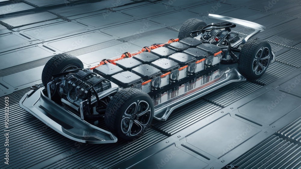 HighCapacity Prismatic Battery Pack for Electric Vehicles on Aluminum ...