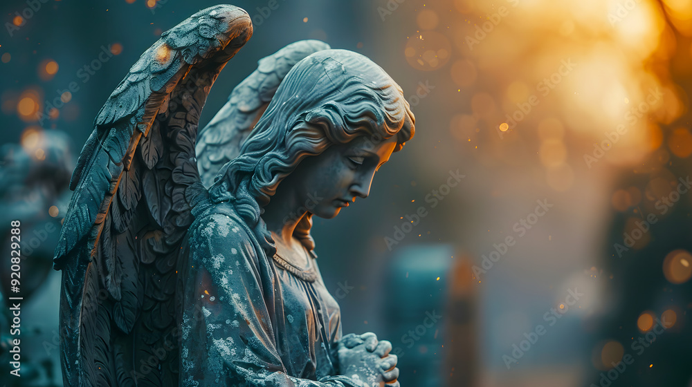 Image with background and place for caption and fragment of tragic sad ...