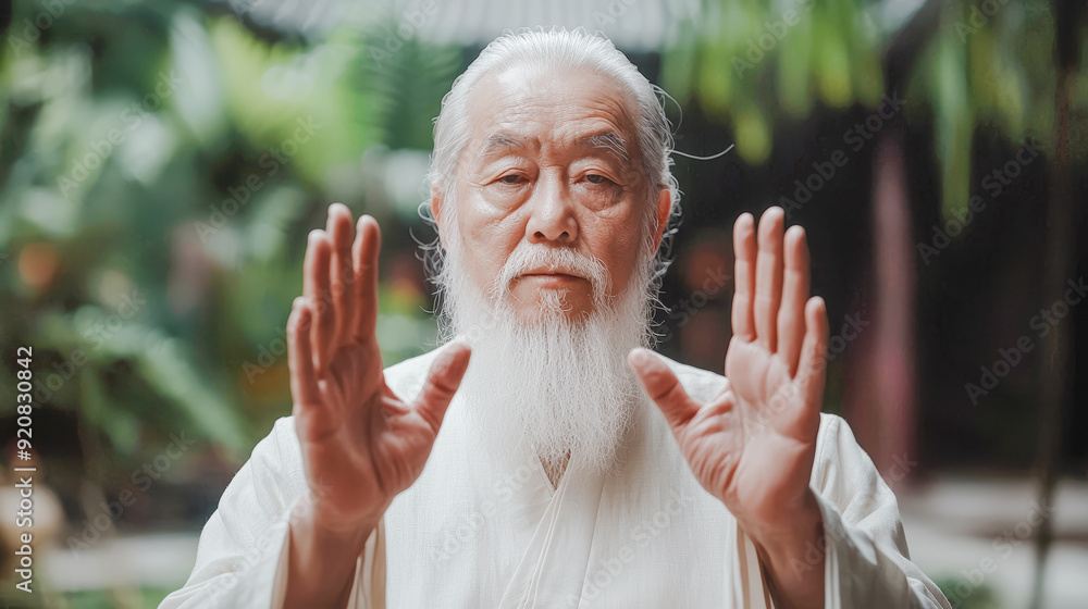 Kung Fu Master in Action A captivating image showcasing an experienced ...