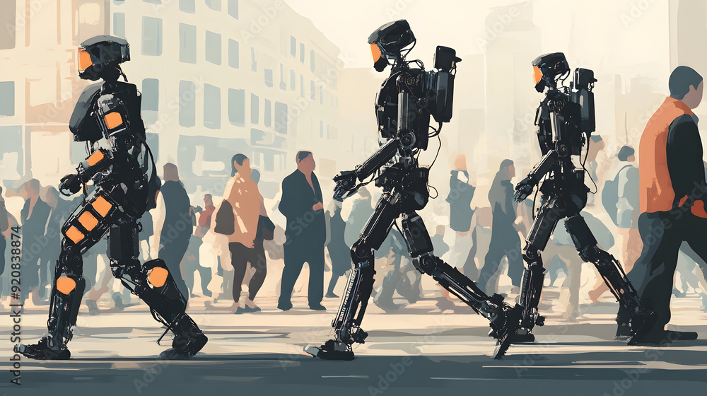 Robotic Exoskeletons Enhancing Human Mobility - An illustration of ...
