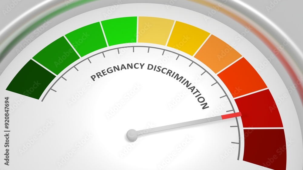 Meter scale with arrow. Pregnancy discrimination measuring device ...