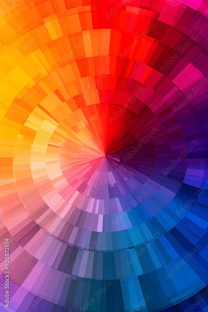 Comprehensive Digital Color Wheel Illustration Demonstrating Complete ...