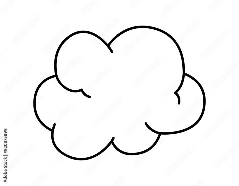 Hand drawn cute outline illustration of used chewing gum. Flat vector ...