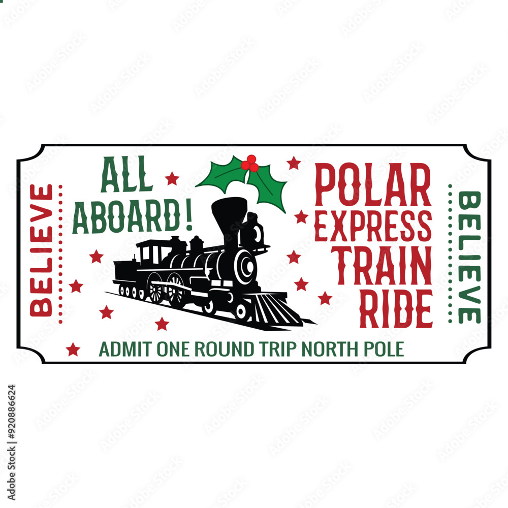 Polar Express Svg, Believe Polar Express Svg Bundle, North Pole Svg ...