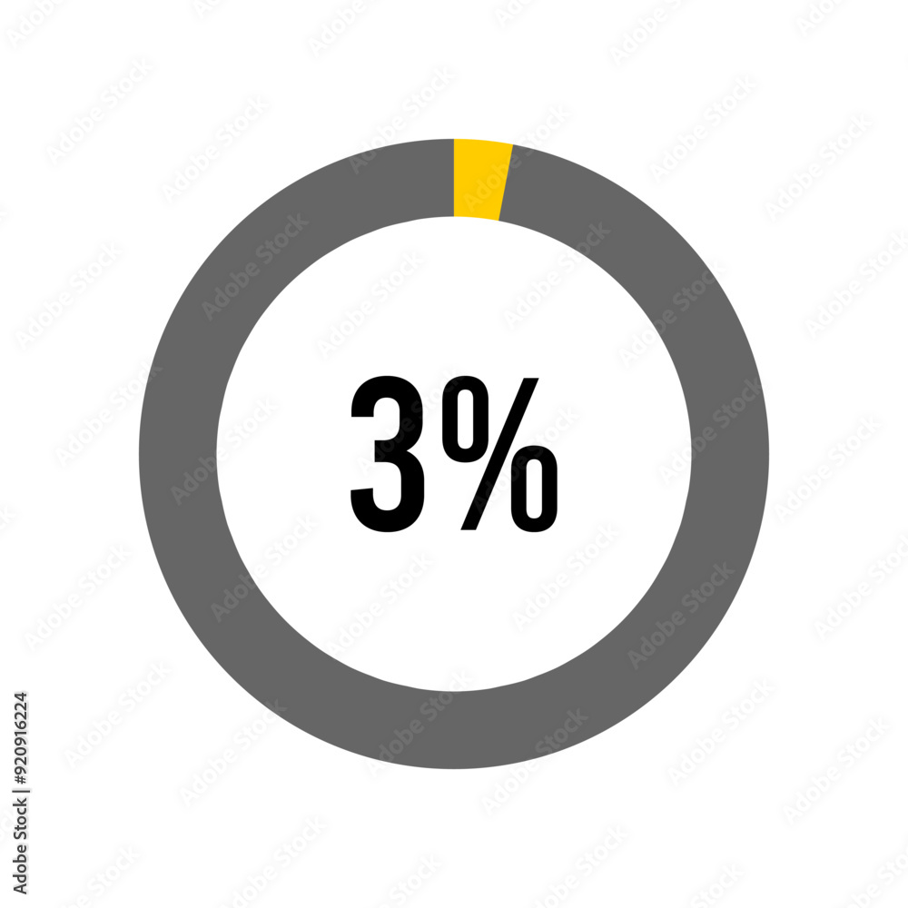 3% percent percentage diagram meter from ready-to-use for web design ...