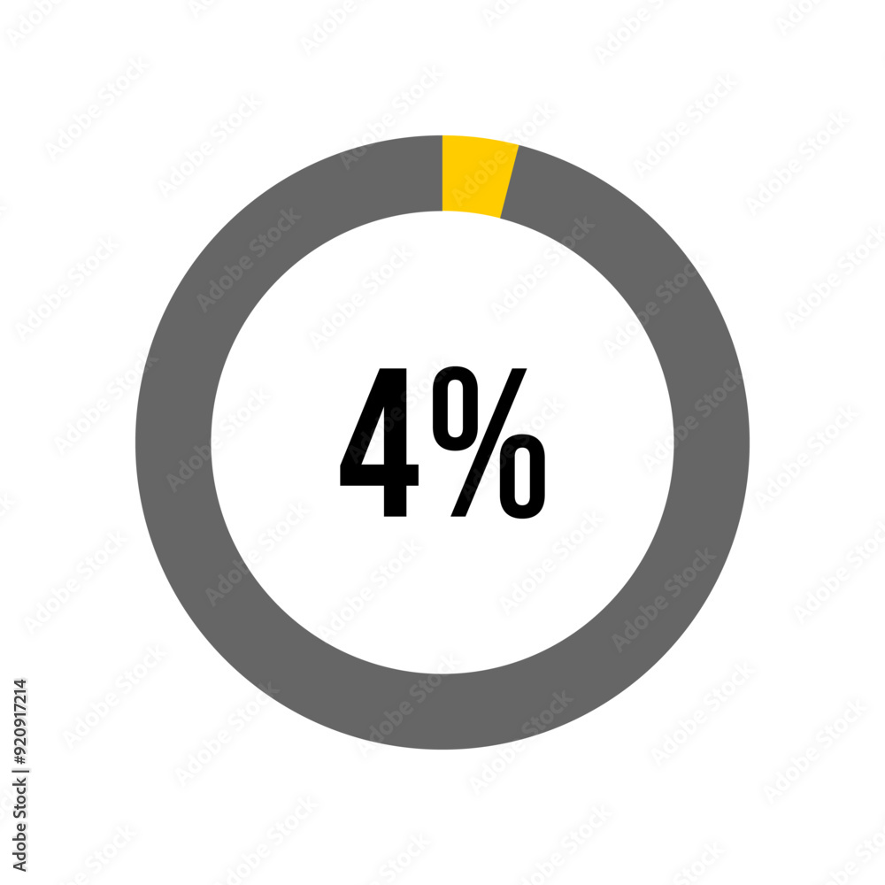 4% percent percentage diagram meter from ready-to-use for web design ...