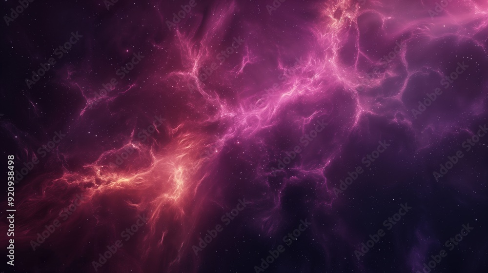 Purple Space background. Nebula is forming from interstellar gas and ...