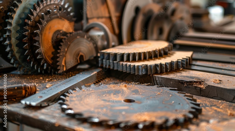 A collection of saw blades of various sizes and types, essential for ...