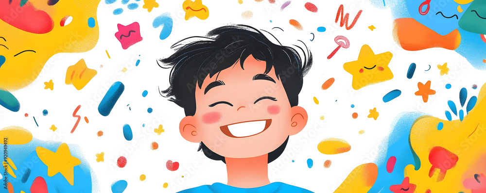 Living a happy life concept. Positive thinking and growth mindset. Be ...