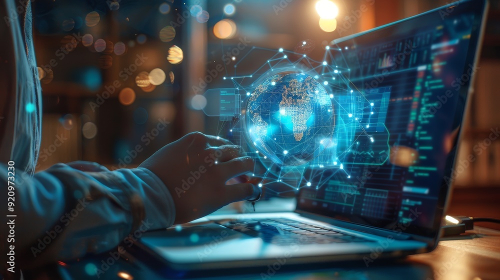 EdTech Education technology distance learning online concept. Online ...