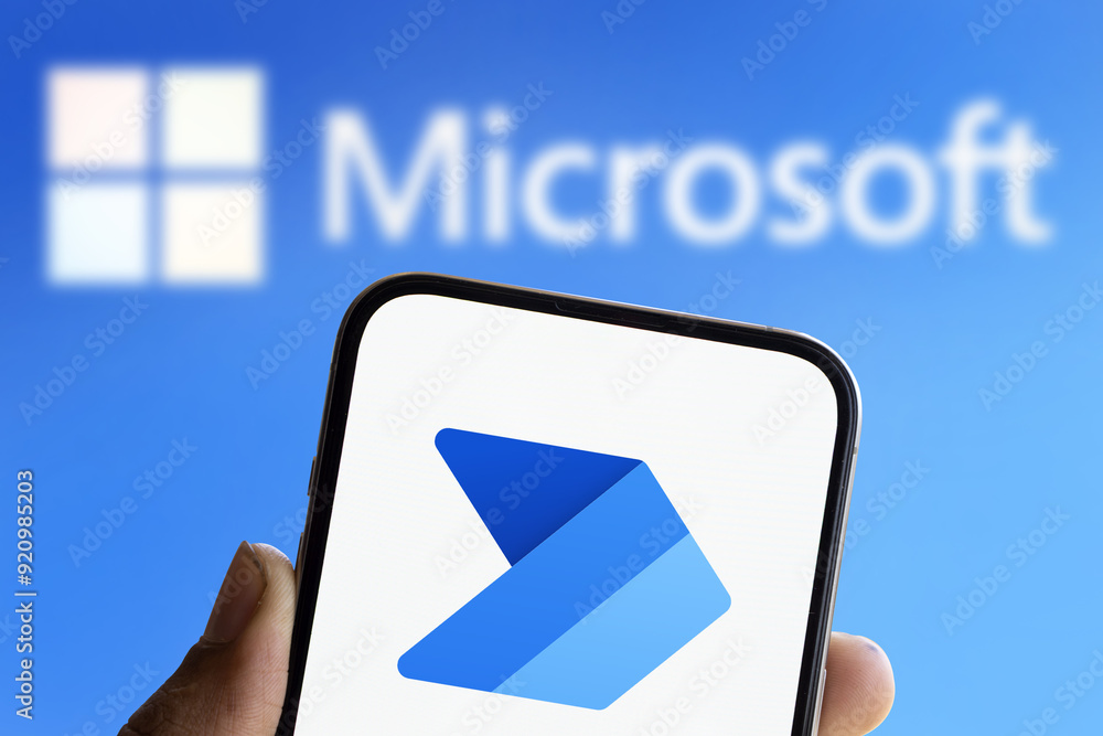 Dhaka, Bangladesh- 13 Aug 2024: Microsoft Power Automate logo is ...