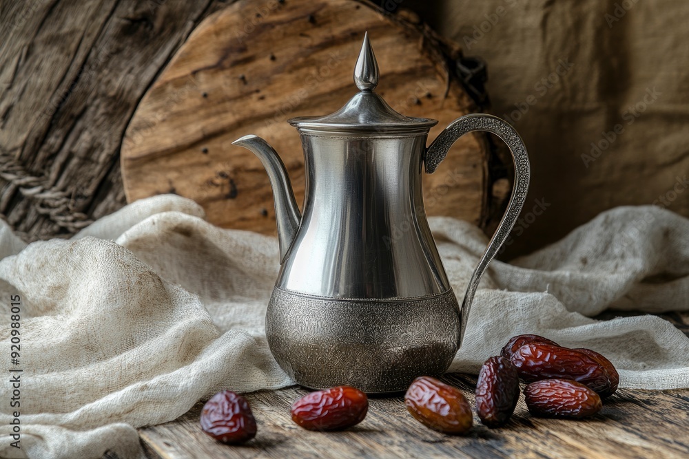 dallah is a metal pot with a long spout designed specifically for ...