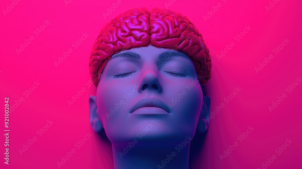 Scientific Illustration of Pineal Gland and Melatonin Production for ...