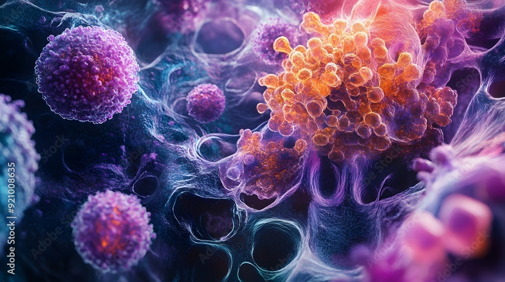 Macrophage Cell Engulfing Bacteria,Depicting Immune System's Defense ...