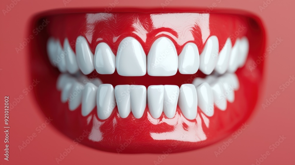 Detailed Human Mouth Anatomy Showing Teeth and Salivary Glands with ...