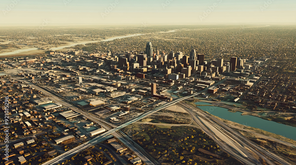 Technical aerial visual, 3D LiDAR GIS aerial map satellite scan model ...