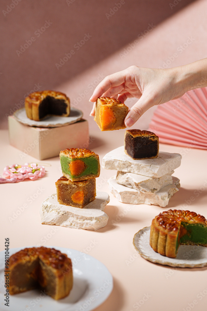 A mooncake is a Chinese bakery product traditionally eaten during the ...