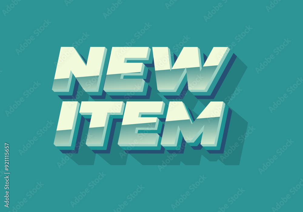 New item. Text effect in 3D style for print ad purpose Stock Vector ...