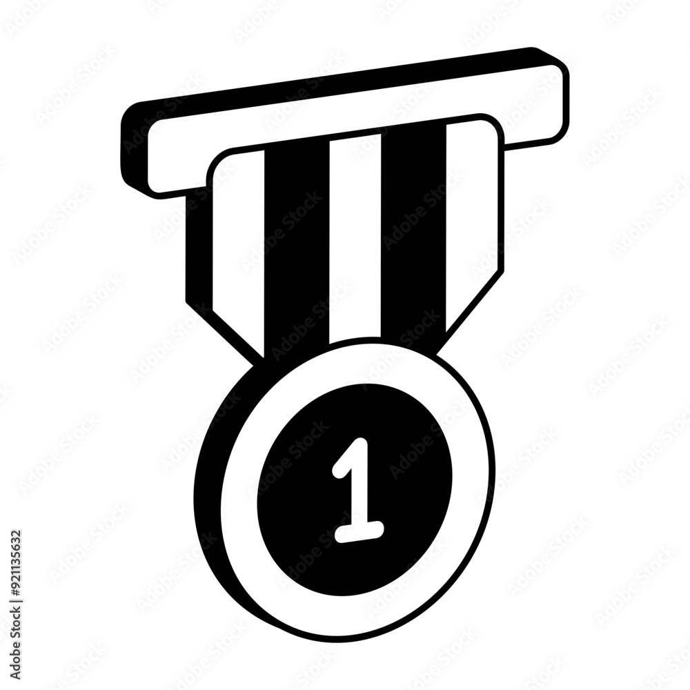 Title of service medallion vector icon design, token of recognition ...