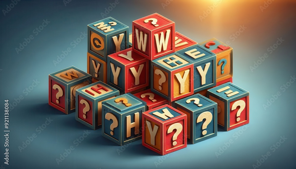 stack of colorful wooden alphabet blocks forming a pyramid shape, with ...