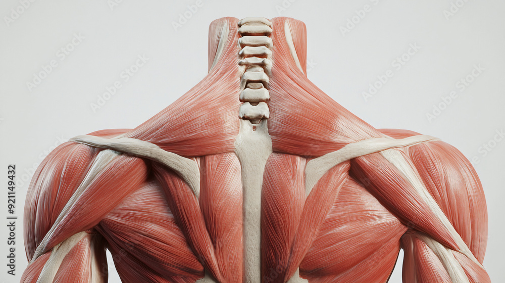Anatomy of the human scapula and shoulder muscles, showing detailed ...