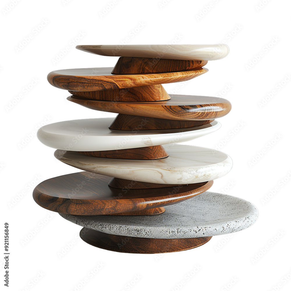 The image shows a circular wooden frame designed to hold a plate ...