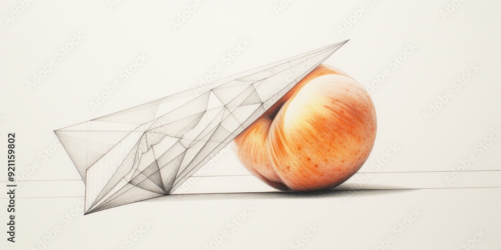 pencil sketch parallel lines at an angle crosshatching, white ...