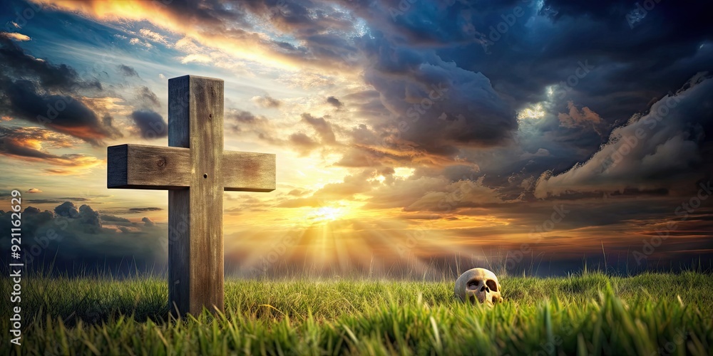 Abstract image representing the concept of death faith, end of life ...
