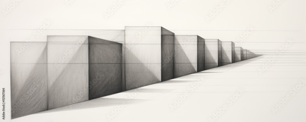 pencil sketch parallel lines at an angle crosshatching, white ...