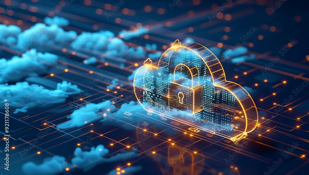 Digital citadel A secure fortress for your data, protected by advanced ...