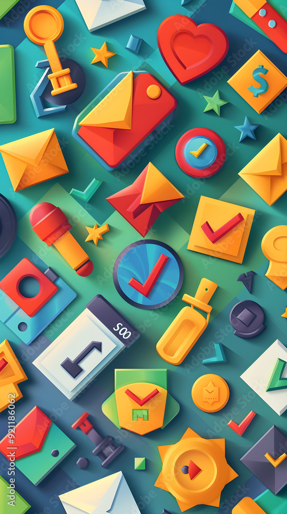 Vibrant Vector-Based Image of Quality Assurance Symbols Highlighting ...