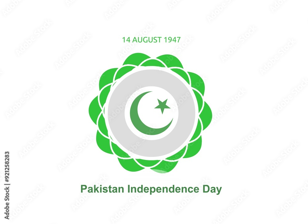 Ilustração do Stock: Pakistan 14 august independence day badge design ...