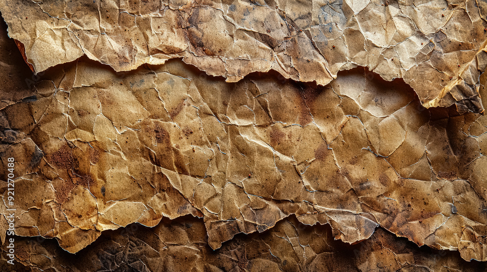 The image is of a brown surface with a lot of bumps and ridges. The ...