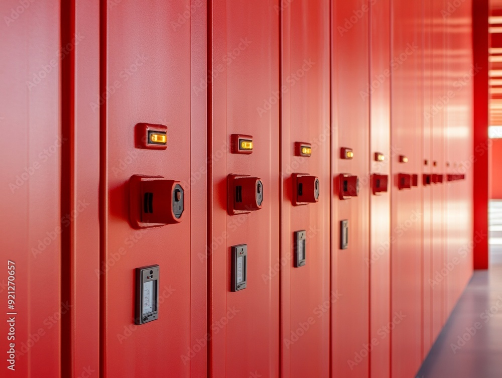 Close-up of Detailed Fire Alarm Panel with Buttons and Indicators ...