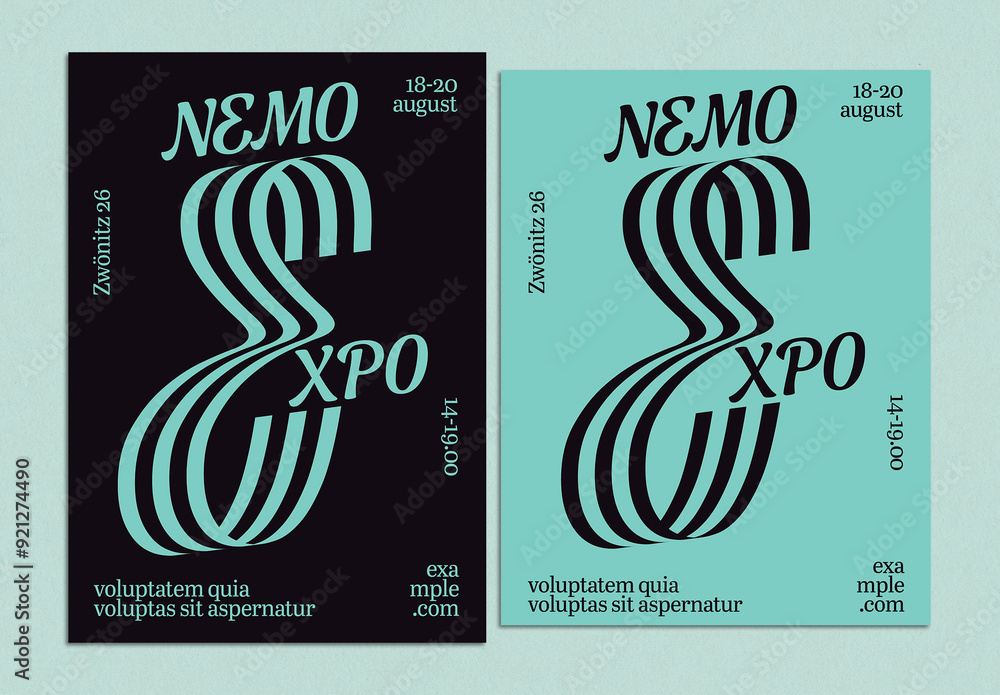 Modern Minimalist Event Poster Layout Design Stock Template | Adobe Stock