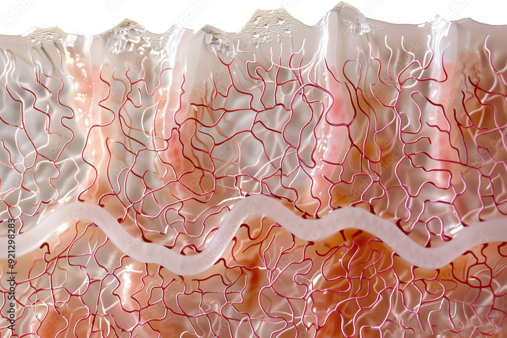 membrane skin cells dermis collagen, epidermis abstract non-anatomical ...