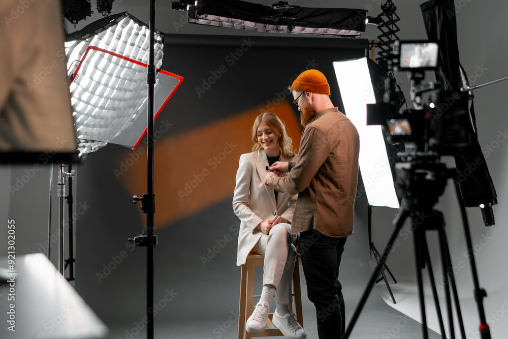 Professional Studio Photoshoot with Female Model and Photographer ...